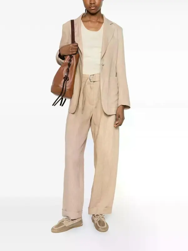 PANICALE Belted Pleated Trousers