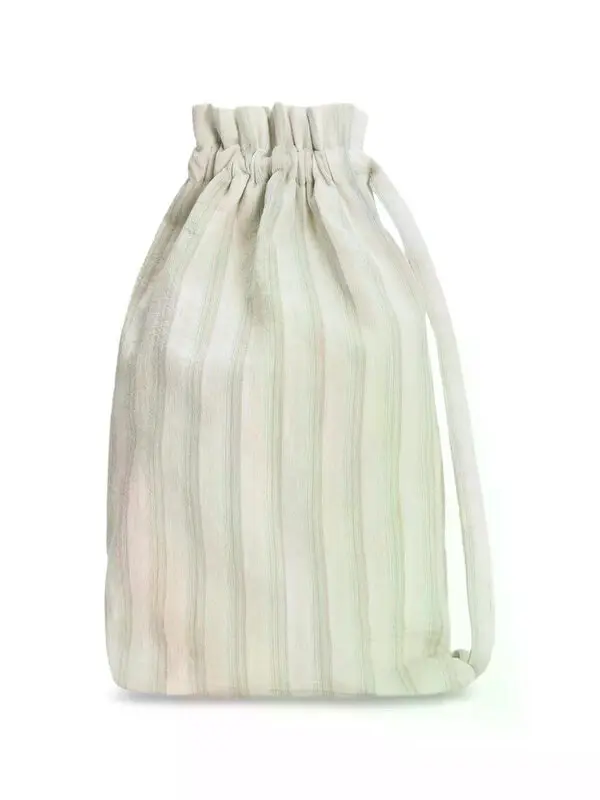 Dolce & Gabbana Striped Drawstring Shoulder Bag - Neutrals