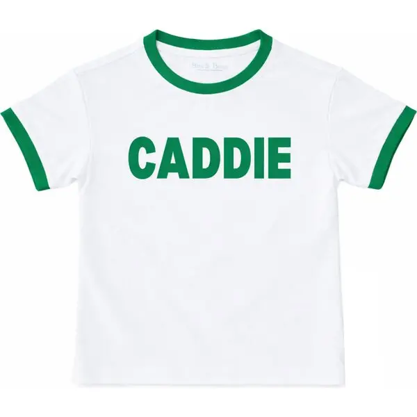 BITS & BOWS Caddie T-shirt - White/green
