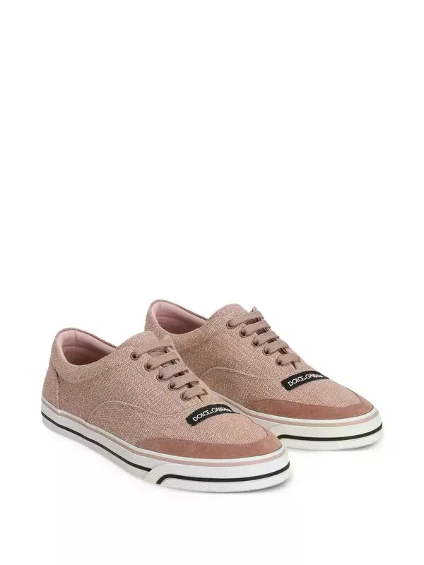 Dolce & Gabbana Logo Patch Sneakers - Pink