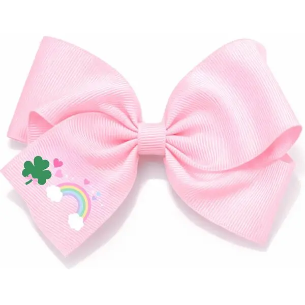 BITS & BOWS Rainbow Shamrock Bow