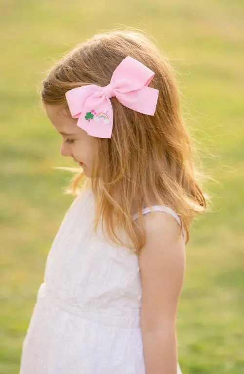 BITS & BOWS Rainbow Shamrock Bow