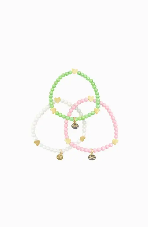 BITS & BOWS St. Patrick's Day Hearts Bracelet Set