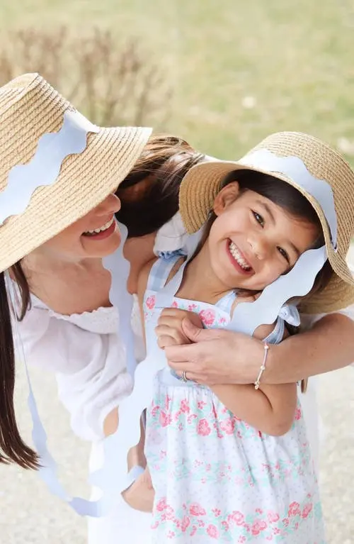 BITS & BOWS The Harbor Straw Hat - Blue