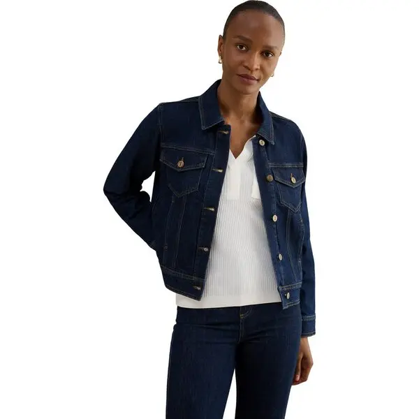 HOBBS LONDON Vivienne Denim Jacket - Indigo