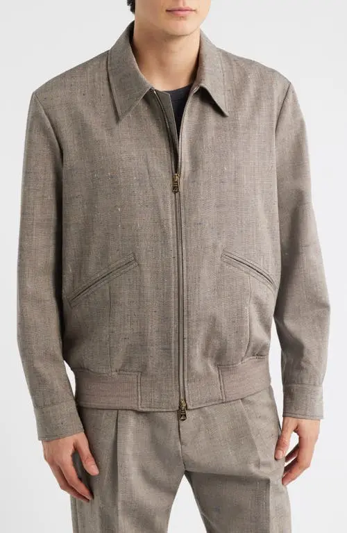 Paul Smith Regular Fit Wool Blend Jacket - Beige