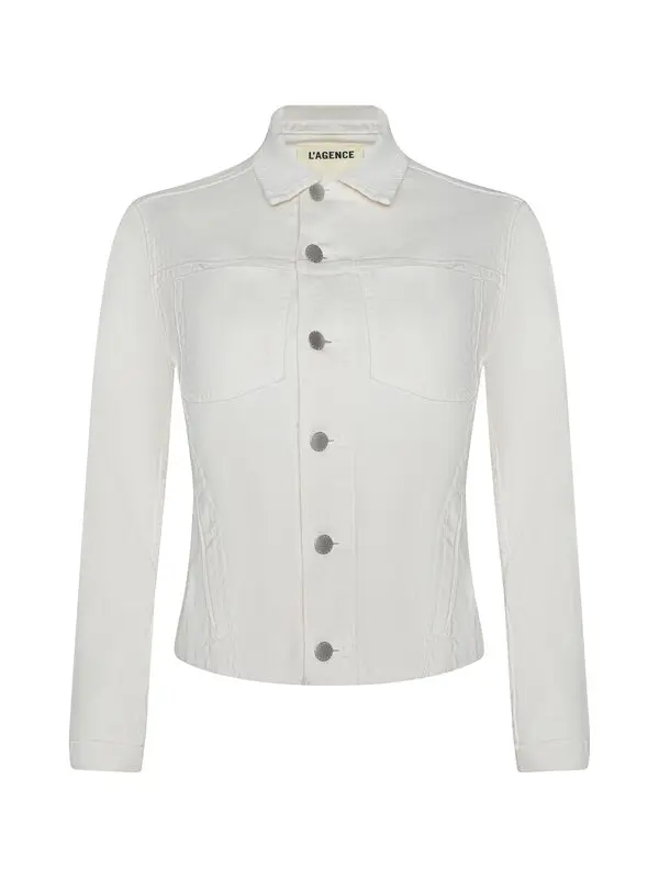 L'Agence Janelle Denim Jacket - Light Ecru