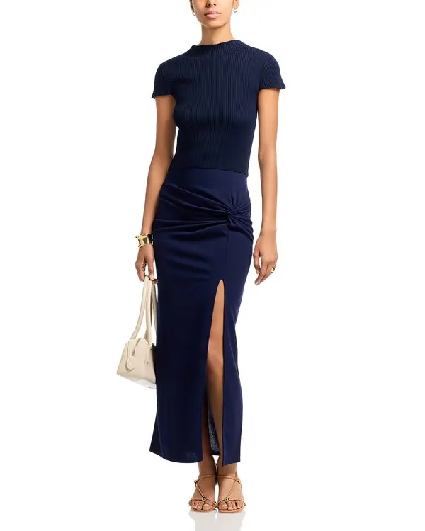Line & Dot Pavo Mixed Media Dress