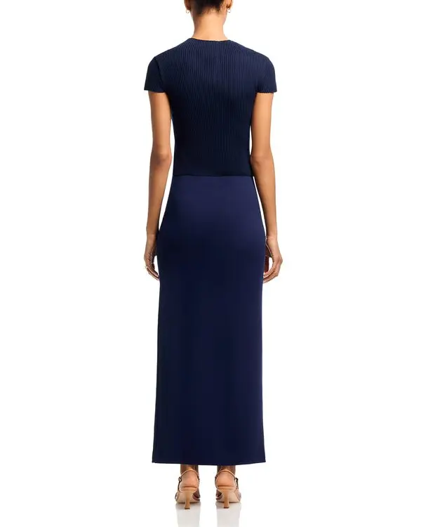 Line & Dot Pavo Mixed Media Dress