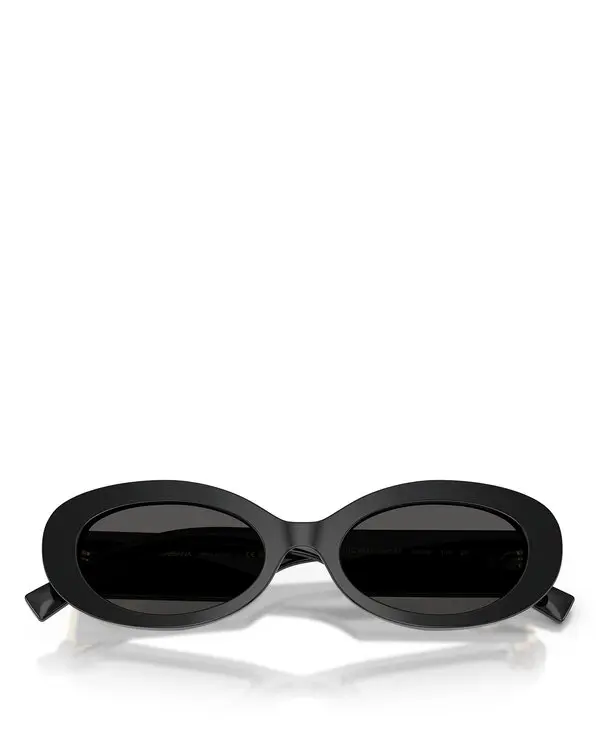 Dolce & Gabbana Oval 53mm Sunglasses - Black
