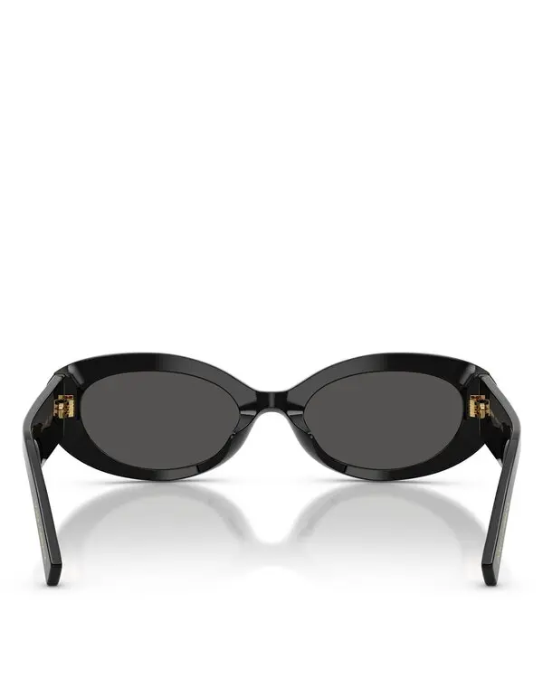 Dolce & Gabbana Oval 53mm Sunglasses - Black