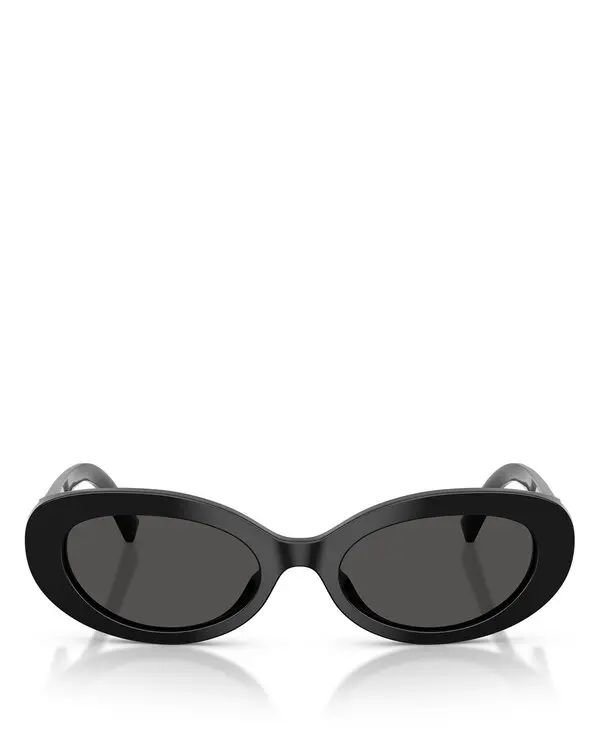 Dolce & Gabbana Oval 53mm Sunglasses - Black