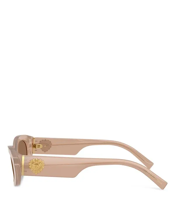 Dolce & Gabbana Oval 53mm Sunglasses - Opal Brown
