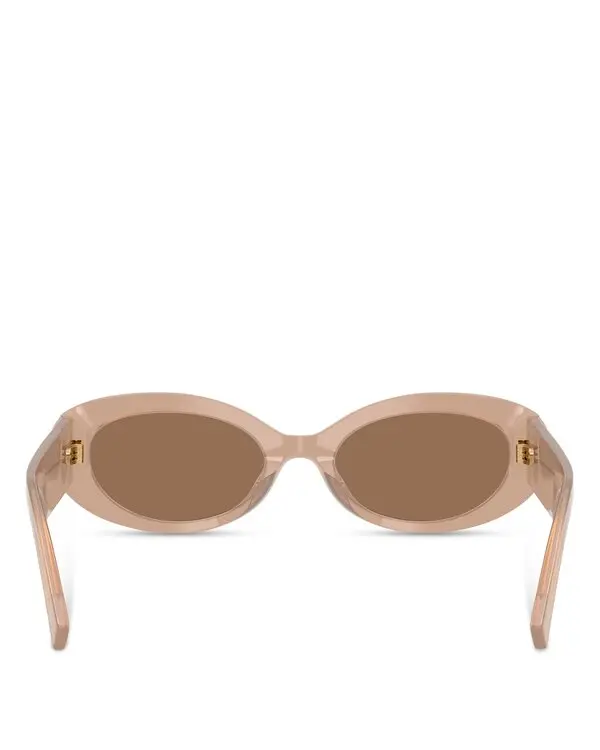 Dolce & Gabbana Oval 53mm Sunglasses - Opal Brown