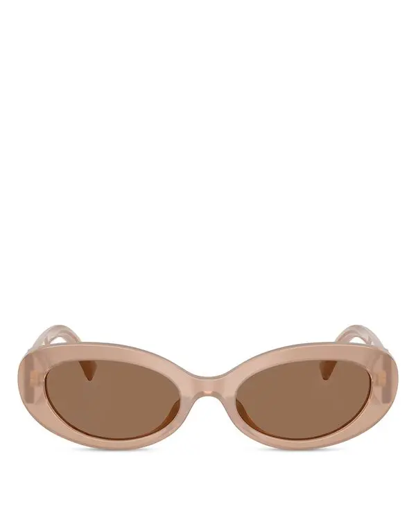 Dolce & Gabbana Oval 53mm Sunglasses - Opal Brown