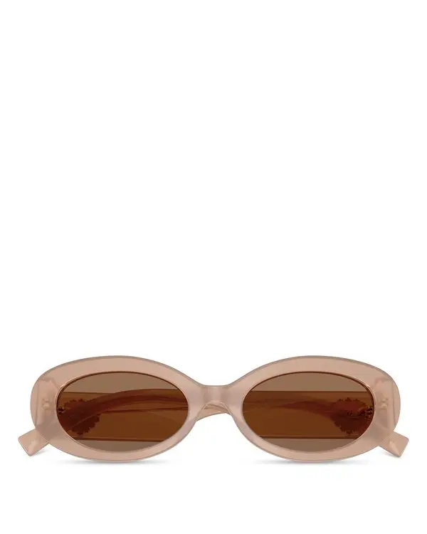 Dolce & Gabbana Oval 53mm Sunglasses - Opal Brown