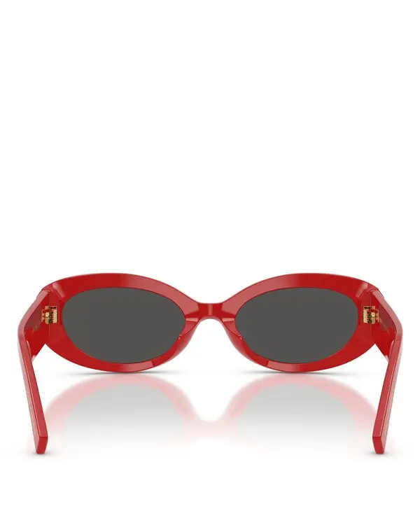 Dolce & Gabbana Oval 53mm Sunglasses - Red