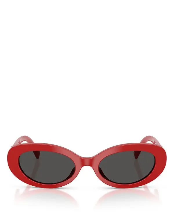 Dolce & Gabbana Oval 53mm Sunglasses - Red