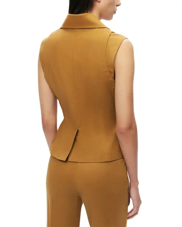 NOCTURNE Tailored Double-breasted Vest - Camel