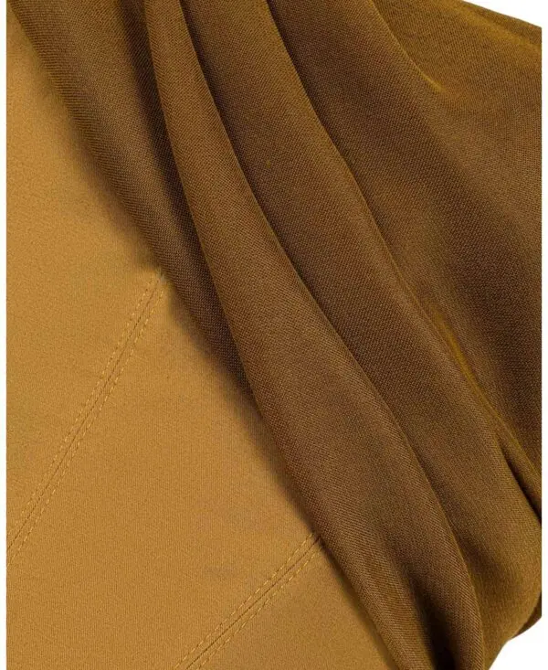 NOCTURNE One-shoulder Draped Gabardine Bustier - Camel