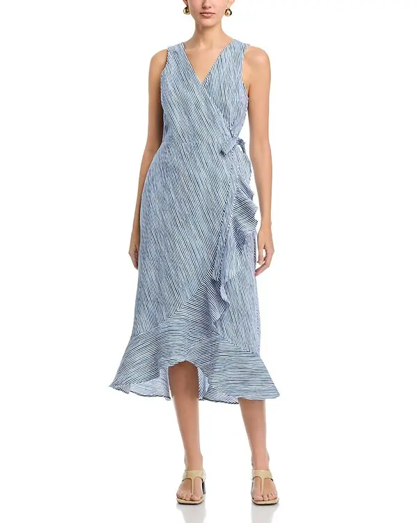 Tommy Bahama Linen Wrap Dress - Coastline