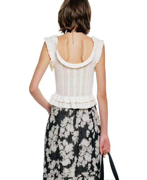 Anna Sui Victorian Pointelle Knitwear Camisole