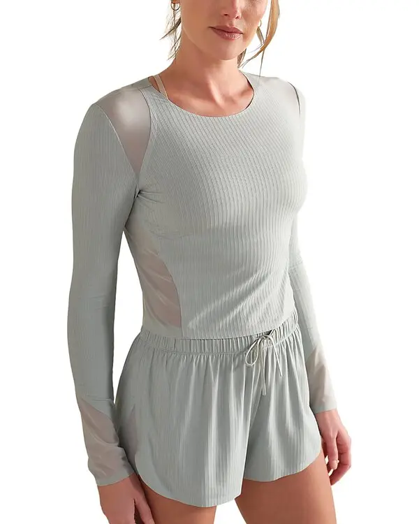 RHONE Lightspeed Ribbed Top - Sage Gray