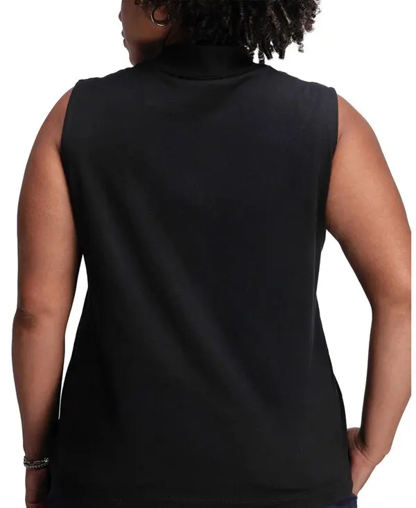 WILDFANG Everyday Mock Neck Tank Top - Black