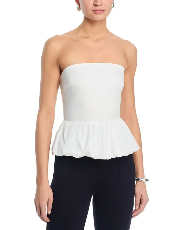 LUCY PARIS Ariana Strapless Top - White