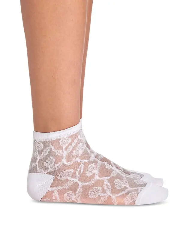 STEMS Sydney Sheer Lace Socks - White