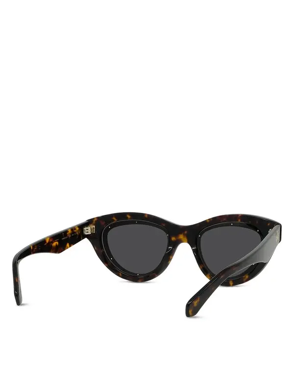 Loewe Cat Eye Sunglasses, 53mm - Shiny Dark Havana/solid Smoke