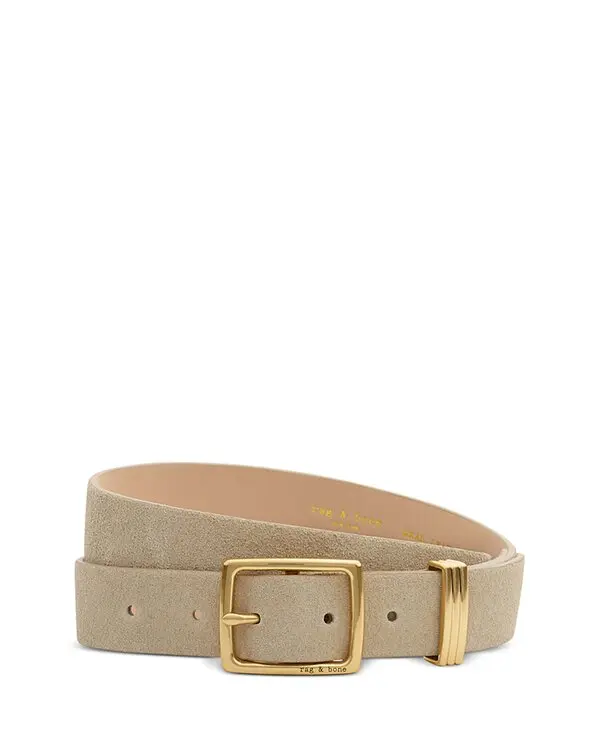 Rag & Bone Ex Boyfriend 2.0 Suede Belt - Taupe Suede