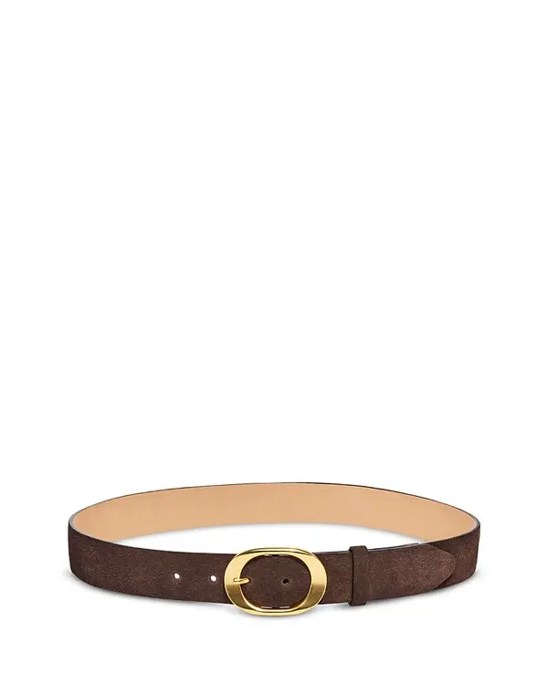 Rag & Bone Vera Suede Belt - Deep Espresso