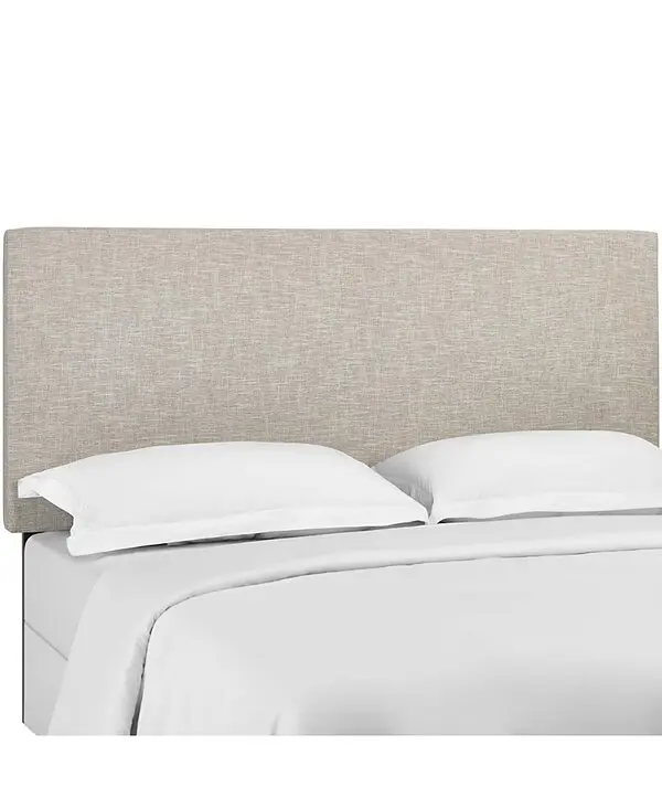 MODWAY Taylor Upholstered Linen Fabric Headboard - Beige