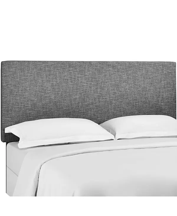 MODWAY Taylor Upholstered Linen Fabric Headboard - Light Gray