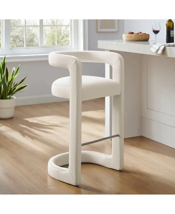 MODWAY Winslow Performance Velvet Bar Stool