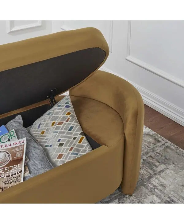 MODWAY Nebula Upholstered Performance Velvet Bench
