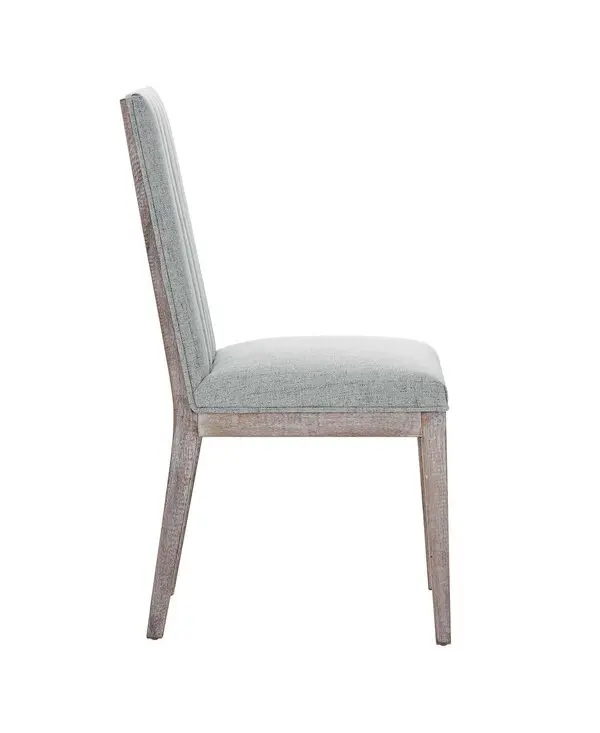 MODWAY Maisonette French Vintage Tufted Fabric Dining Side Chairs, Set Of 2