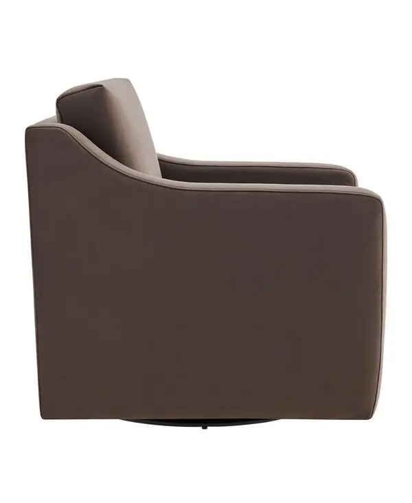 MODWAY Liora Performance Velvet Armchair - Chocolate