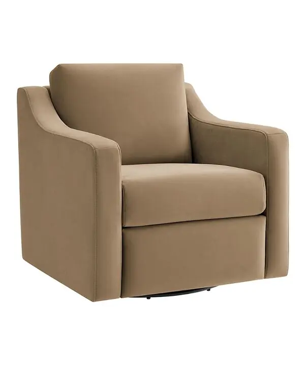 MODWAY Liora Performance Velvet Armchair - Taupe