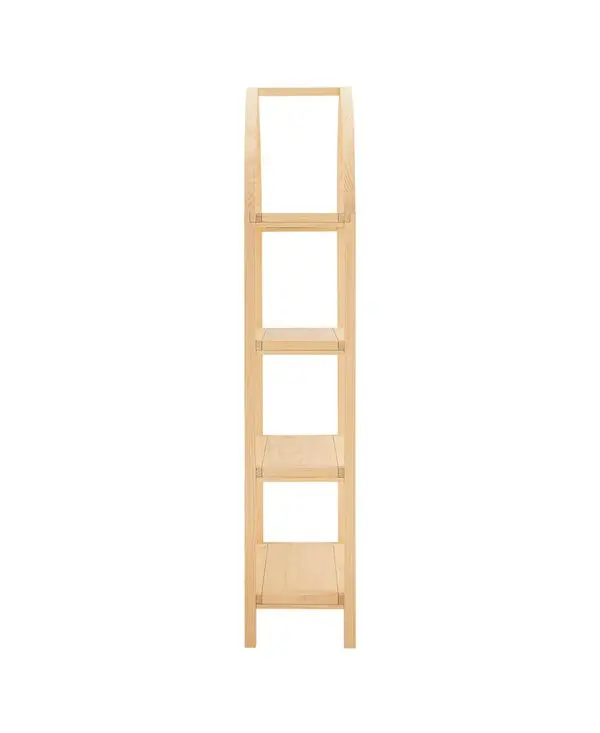 MODWAY Vexley 72 Inch Large Arched Bookshelf - Natural