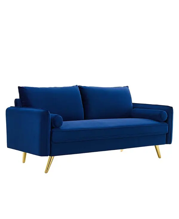 MODWAY Revive Performance Velvet Sofa - Navy