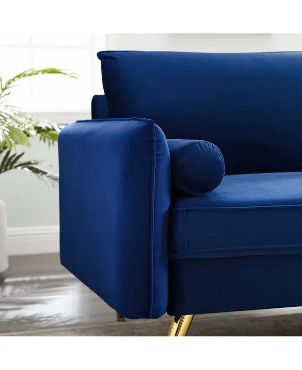 MODWAY Revive Performance Velvet Sofa - Navy