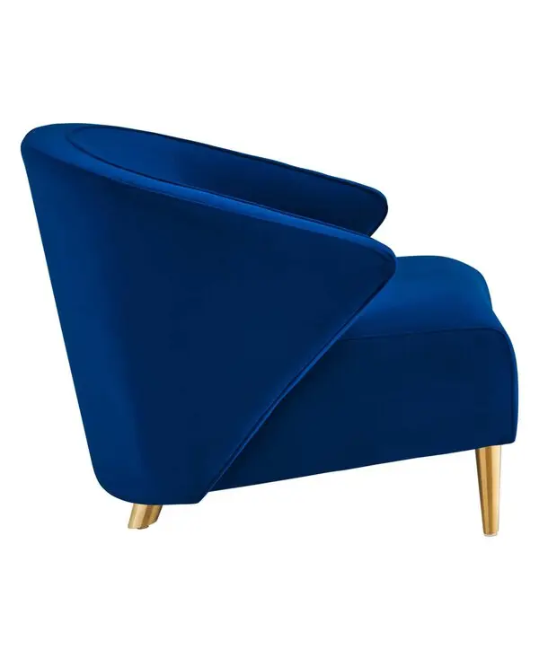 MODWAY Odyssey Performance Velvet Armchair - Navy