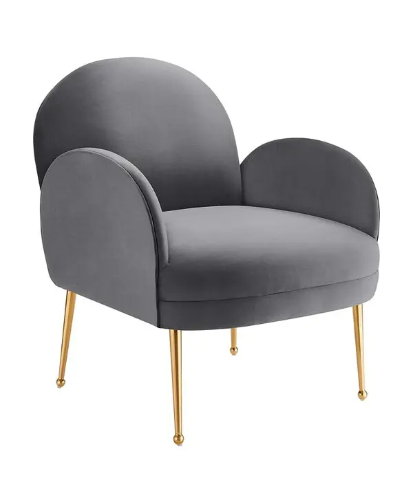 MODWAY Transcend Performance Velvet Armchair - Gray