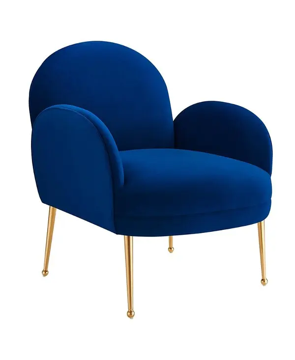 MODWAY Transcend Performance Velvet Armchair - Navy