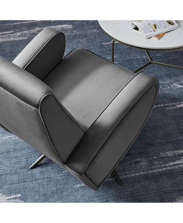MODWAY Superior Performance Velvet Swivel Chair - Gray