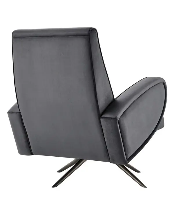 MODWAY Superior Performance Velvet Swivel Chair - Gray