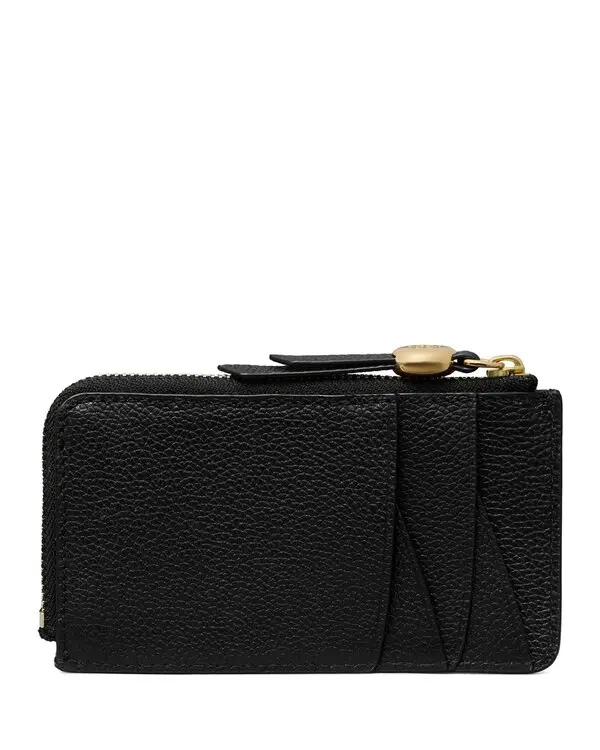 Tory Burch Romy Leather Card Case - Black