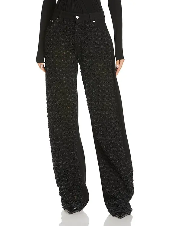 Stella McCartney Mid Waist Laser Boucle Relaxed Curve Jeans